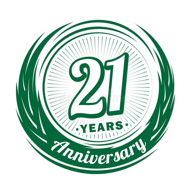 21 Years Anniversary. Elegant Anniversary Design. 21st Logo. Stock ...
