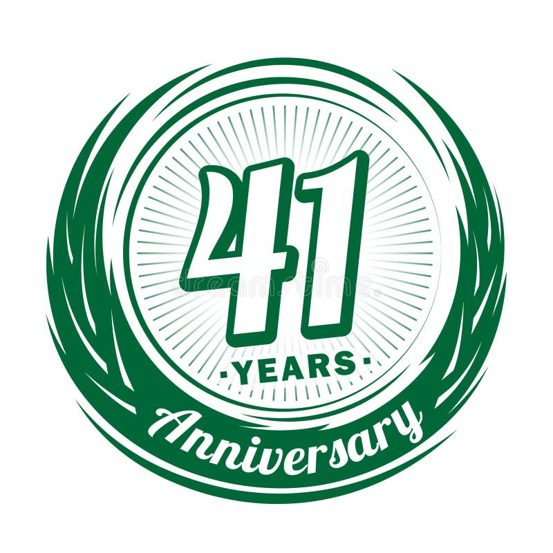 41 Years Anniversary. Elegant Anniversary Design. 41st Logo. Stock ...