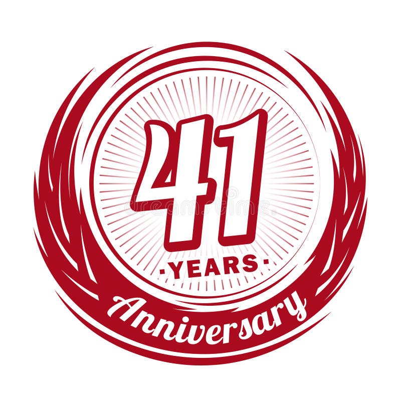 41 Years Anniversary. Elegant Anniversary Design. 41st Logo. Stock ...