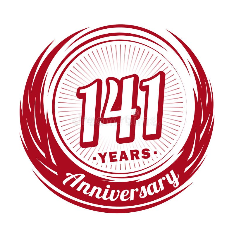 141 Years Anniversary. Elegant Anniversary Design. 141st Logo. Stock ...