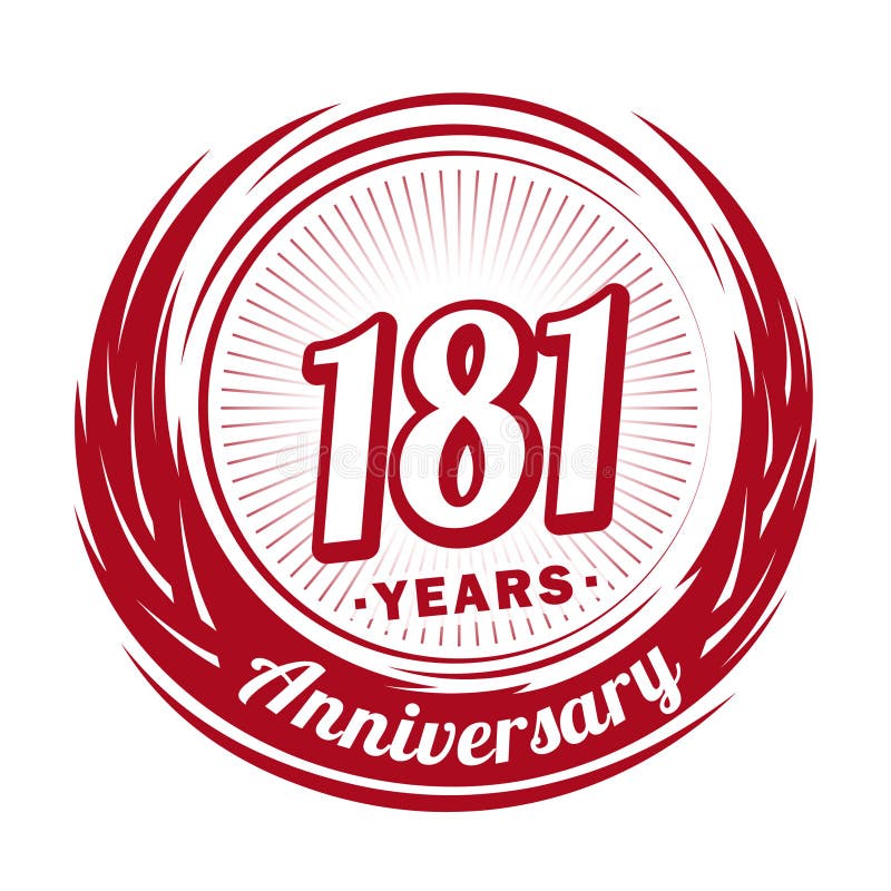 181 Years Anniversary. Elegant Anniversary Design. 181st Logo. Stock ...