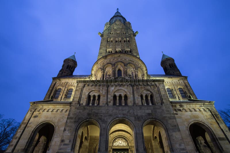 St Antonius Basilika Rheine Germany in the Evening Stock Photo - Image ...