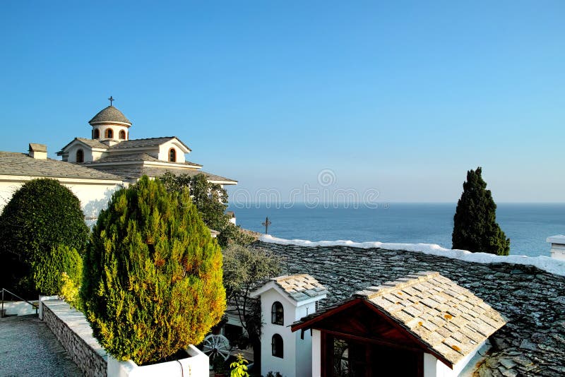St Archangel Michael Monastery in Thassos Stock Photo - Image of travel ...