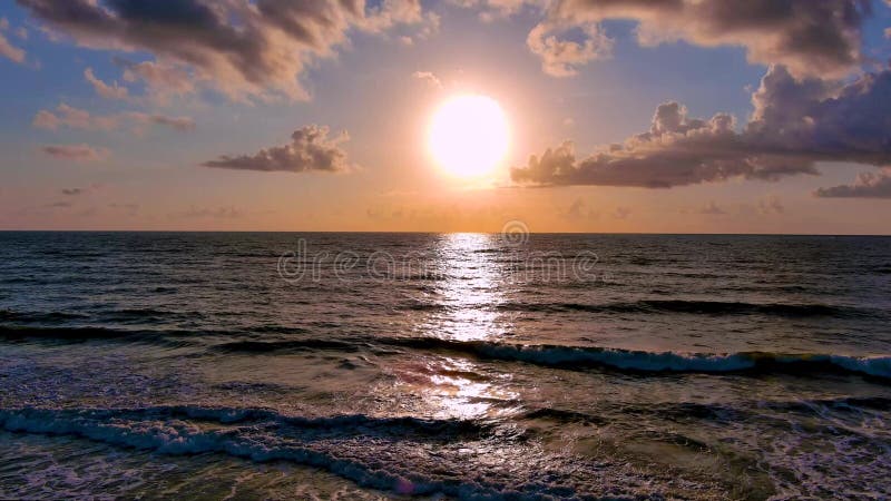 St Augustine FL Beach Sun Ocean Waves Pull Back Stock Video - Video of ...