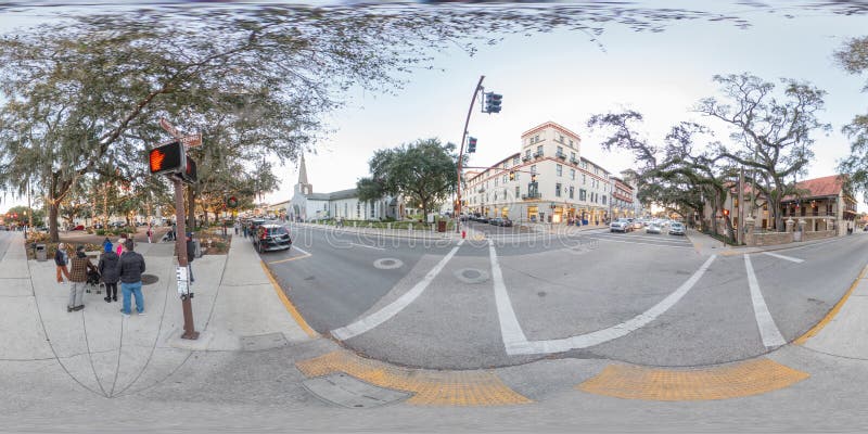 360 Equirectangular Panorama St Augustine Florida USA Editorial Stock ...