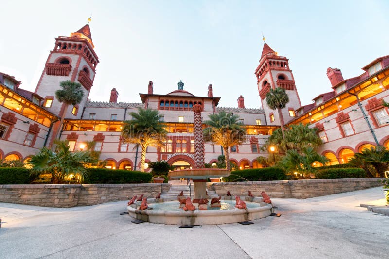 St Augustine Flagler College As Seen at Sunset, Florida Stock Photo ...