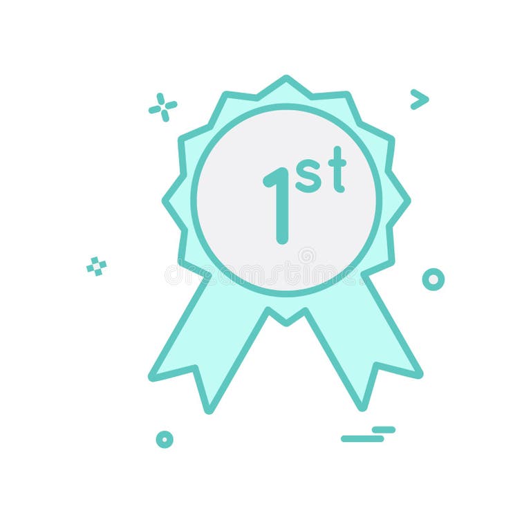 1st Badge Icon Design Vector Stock Vector - Illustration of certificate ...