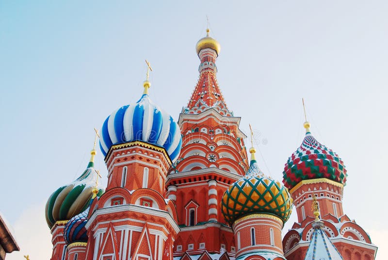 St. Basil Cathedral, Red Square, Moscow, Russia. Stock Image - Image of ...