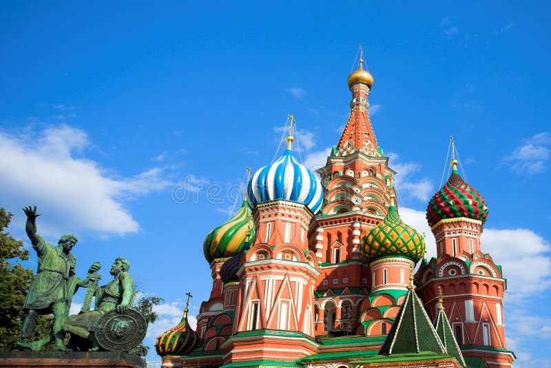 Young Russian Girl Wearing Traditional Costume at Red Square in Moscow ...