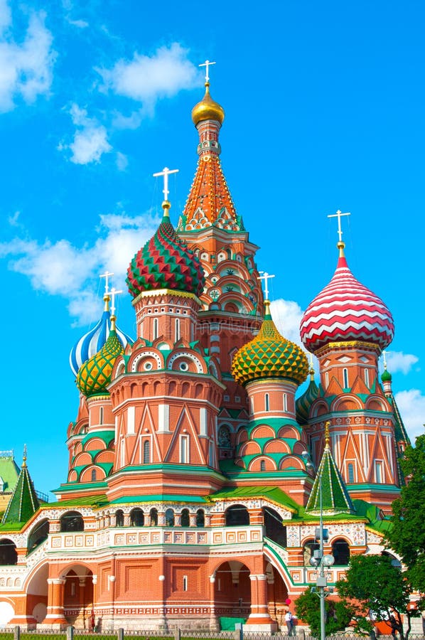 Moscow, Russia - Red Square View of St. Basil`s Cathedral Stock Image ...