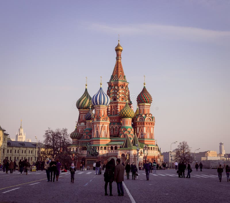St Basils Cathedral on Red Square in Moscow Editorial Photography ...