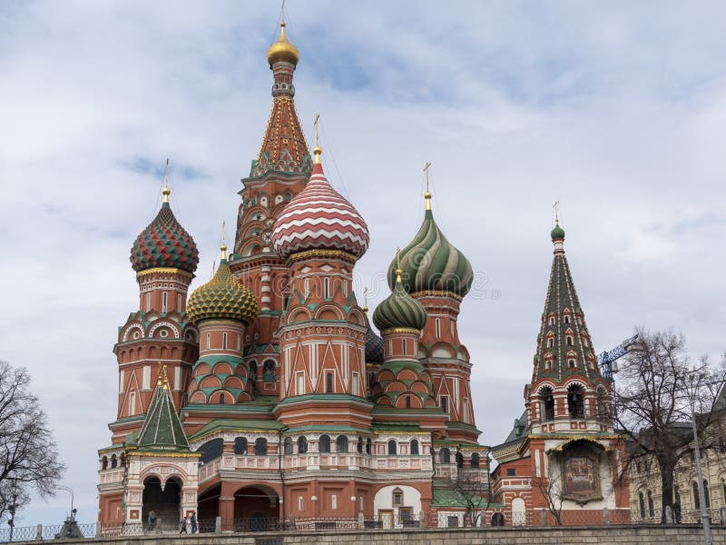 St Basils Cathedral Winter on Red Square in Moscow Stock Photo - Image ...