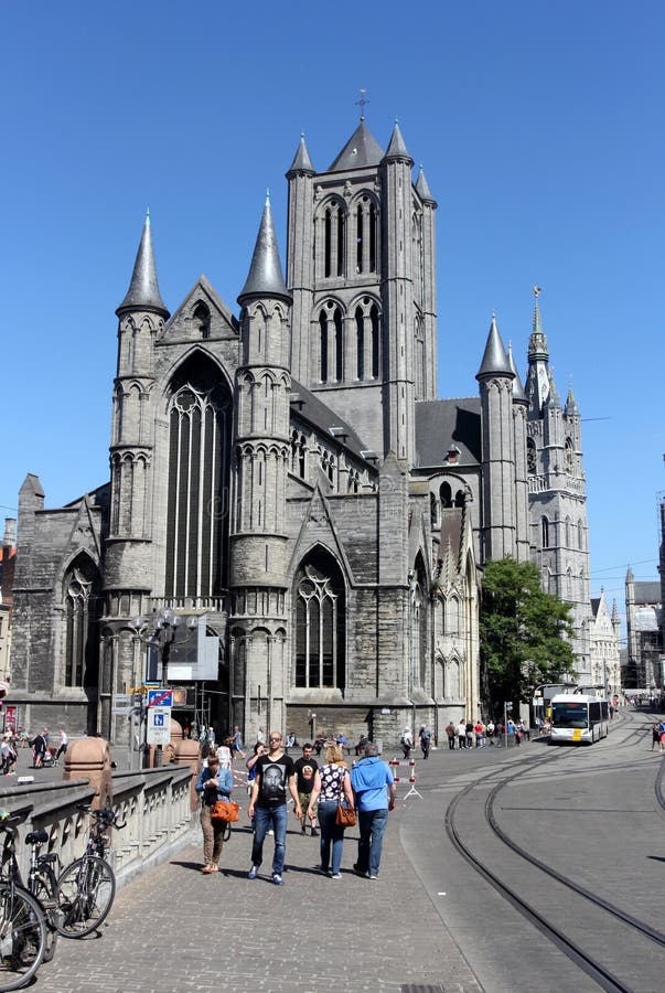 Heiliges Bavo Kathedrale In Gent, Belgien Stockbild - Bild von kirche ...