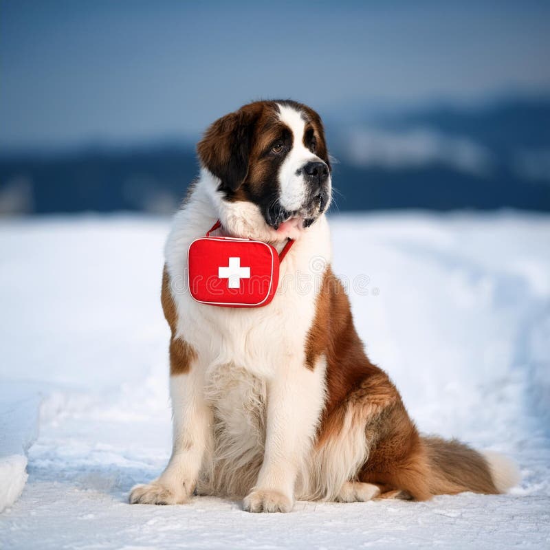St Bernard Dog, AI Generated Stock Illustration - Illustration of ...