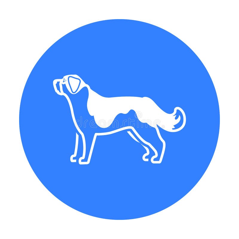 St. Bernard Dog Vector Icon in Black Style for Web Stock Vector ...