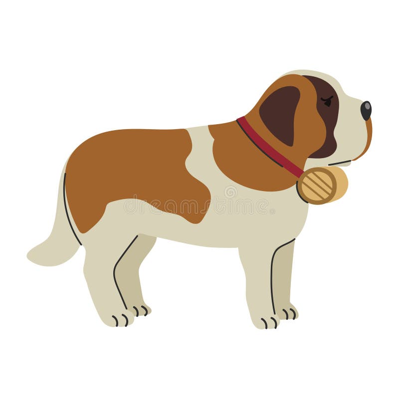 St. Bernard Icon Clipart Logotype Isolated Illustration Stock ...