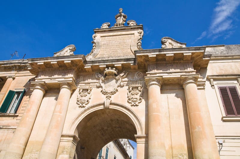 St. Biagio Gate. Lecce. Puglia. Italy Stock Photo - Image of heritage ...