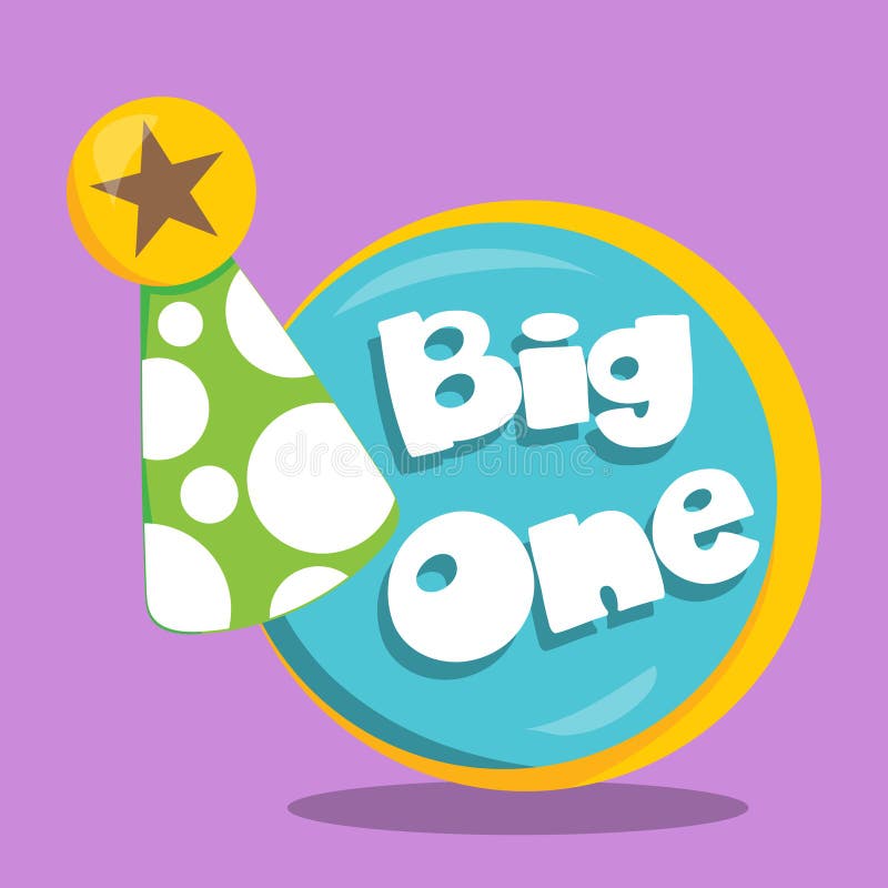 1st birthday big one 04 stock illustration. Illustration of vector ...