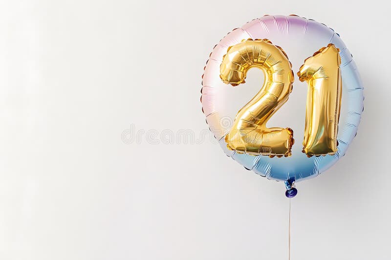 21st Birthday Bliss: Pastel Colors and a Touch of Gold Stock ...