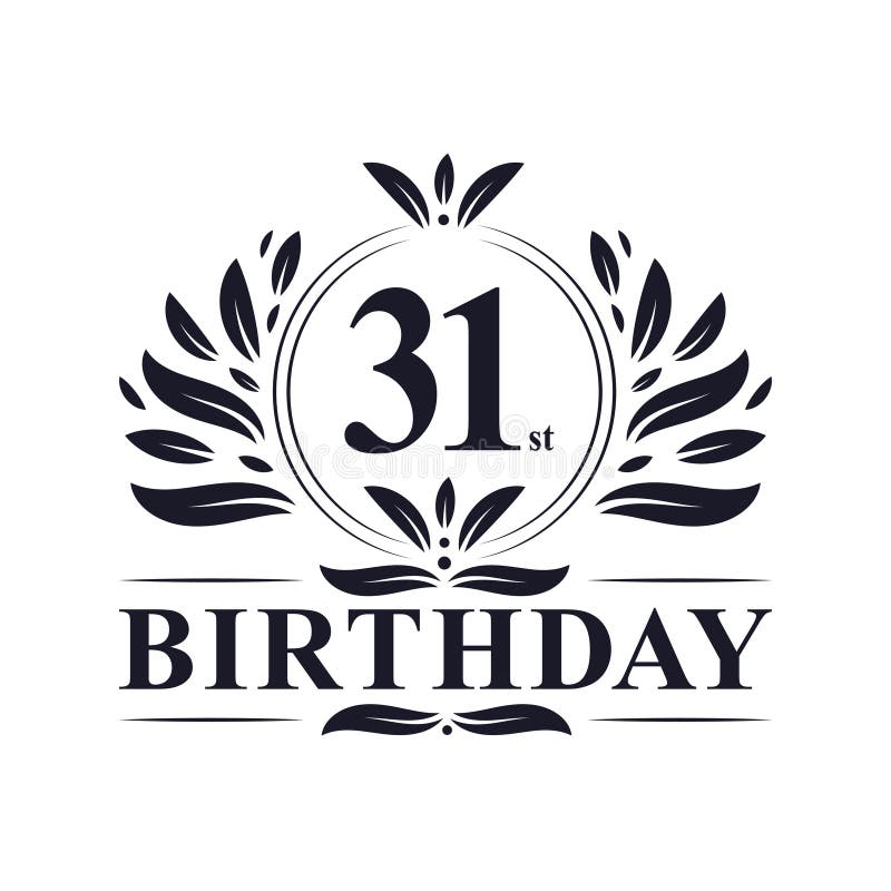 31 Years Birthday Logo, 31st Birthday Celebration Stock Vector ...