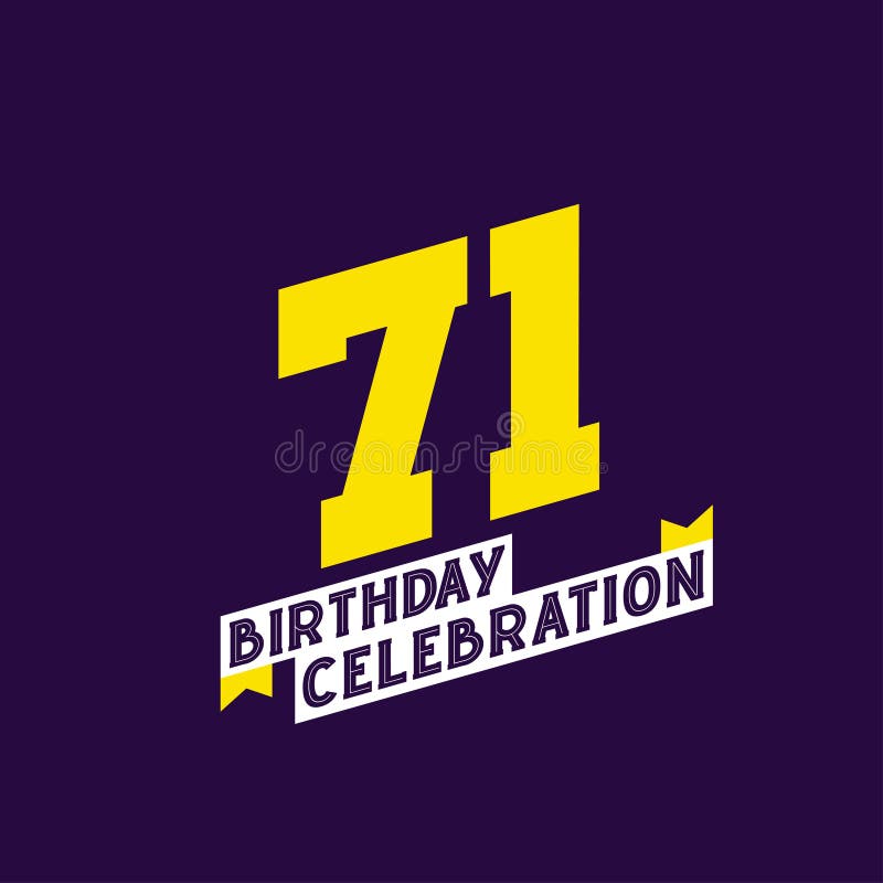 71st Birthday Logo, 71 Years Birthday Celebration Stock Vector ...