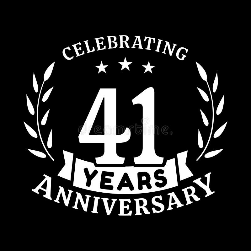 41 Years Anniversary Celebration Logotype. 41st Anniversary Logo ...