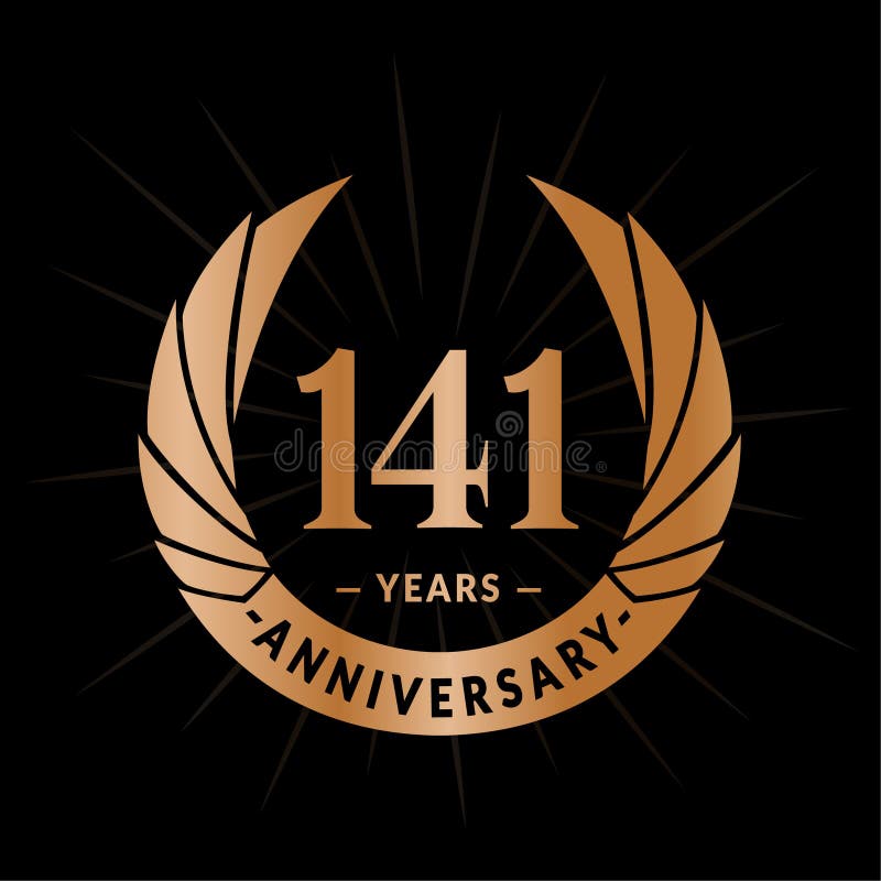 141 Years Anniversary Design Template. Elegant Anniversary Logo Design ...