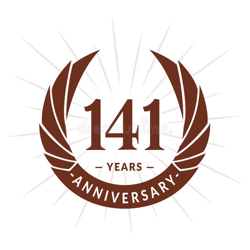 141 Years Anniversary Design Template. Elegant Anniversary Logo Design ...