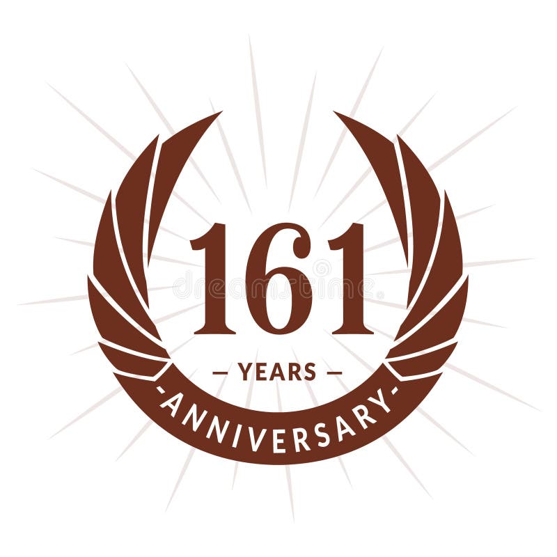 161 Years Anniversary Design Template. Elegant Anniversary Logo Design ...