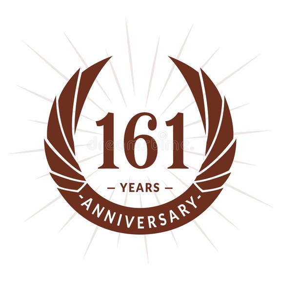 161 Years Anniversary Design Template. Elegant Anniversary Logo Design ...