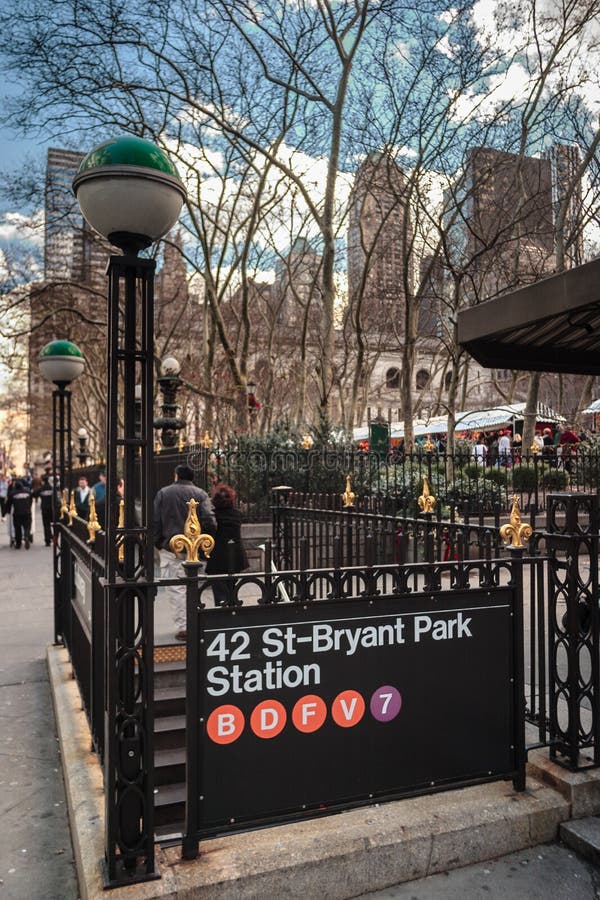 42 St-Bryant Park Station stock photo. Image of travel - 35809776