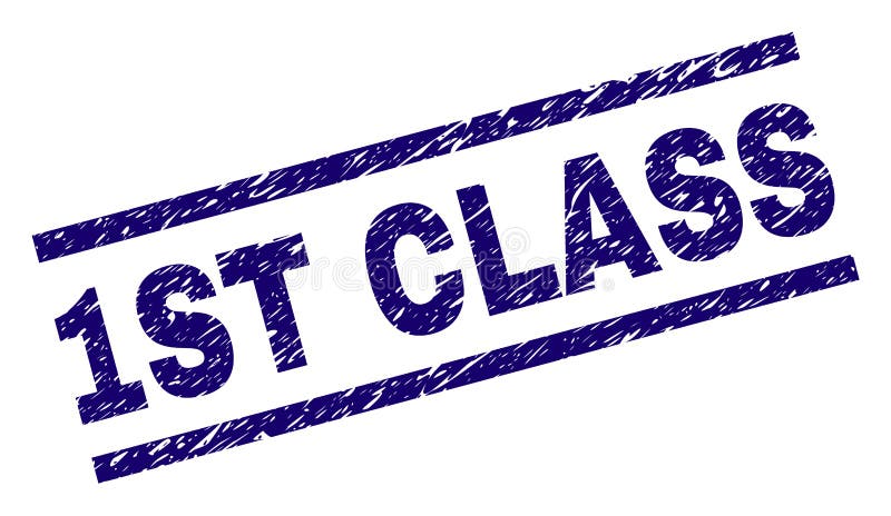 Grunge Textured 1ST CLASS Stamp Seal Stock Vector - Illustration of ...