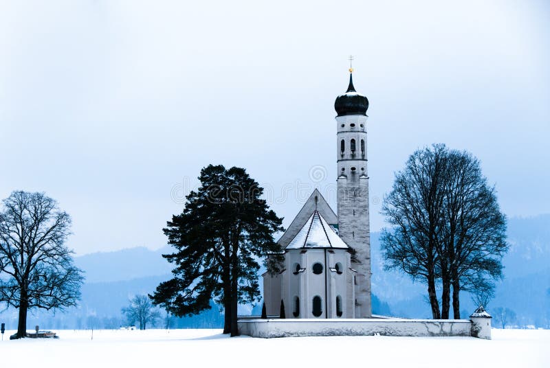 The St. Coloman Chapel in Bavary Stock Photo - Image of landscape ...