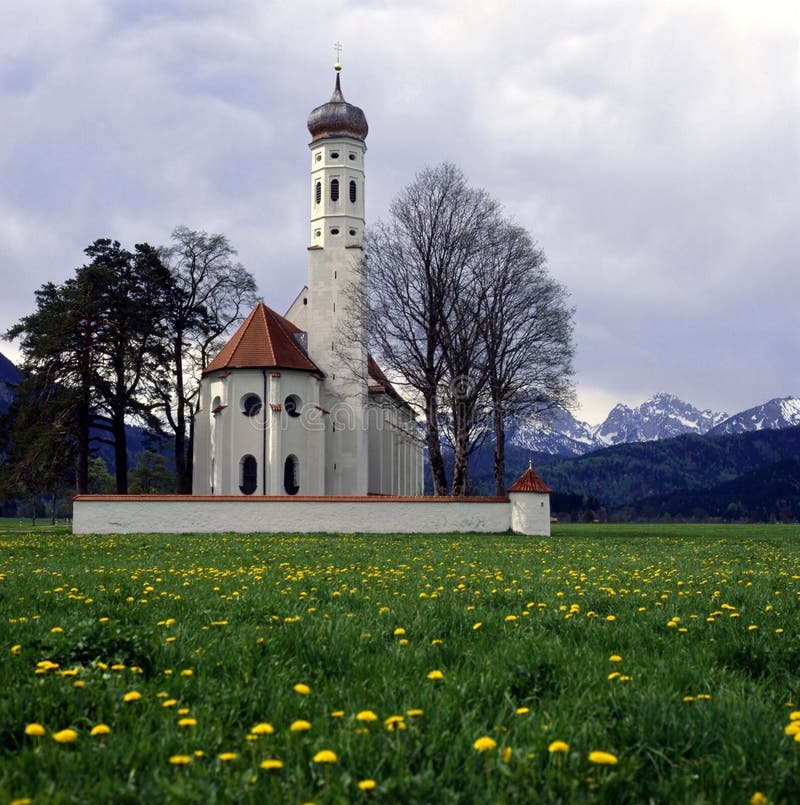 St.Coloman Church in Germany Stock Image - Image of alps, germany: 14261025