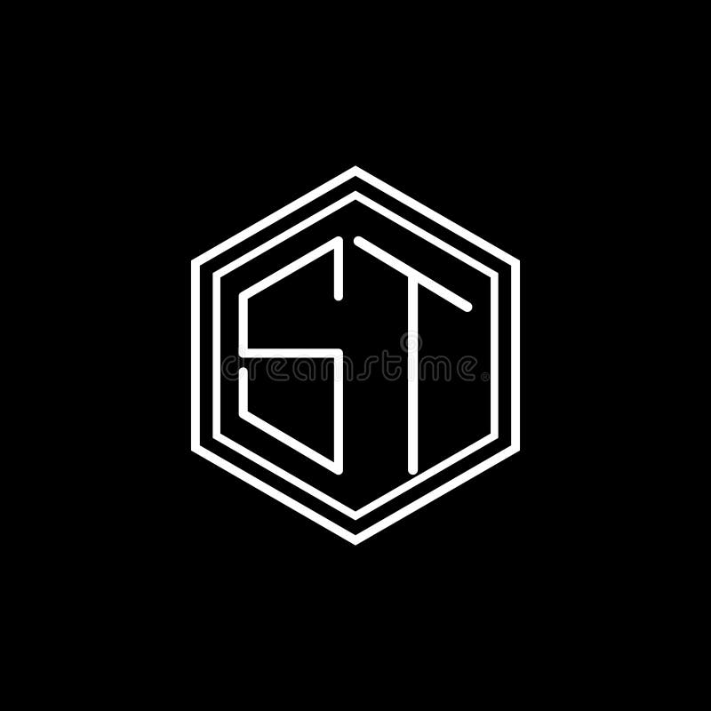 St Creative Unique Abstract Modern Geometric Vector Symbol Font Logo ...