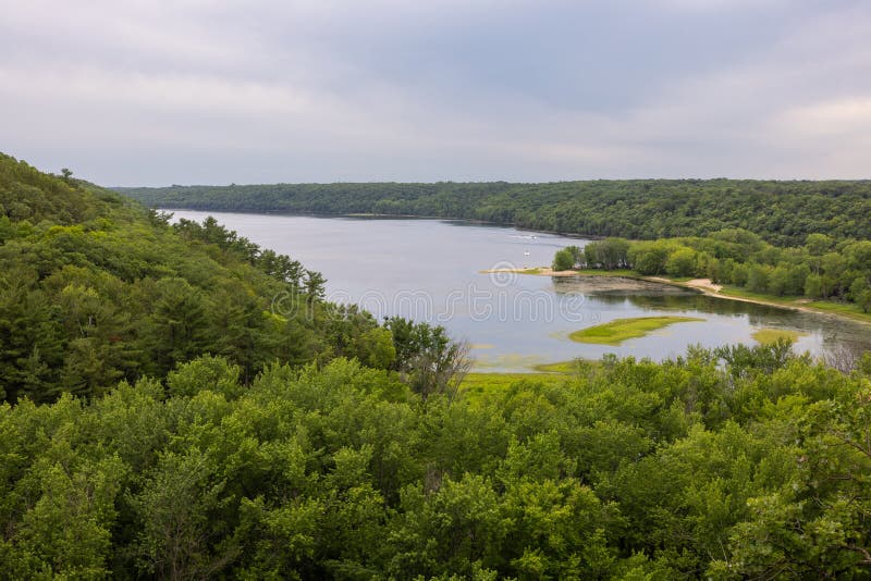 St. Croix River Scenic Landscape Overlook Stock Image - Image of water ...