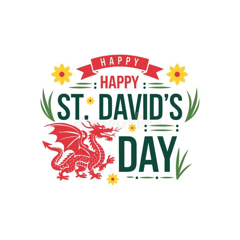 St. David S Day Vector Design Illustration Stock Vector - Illustration ...