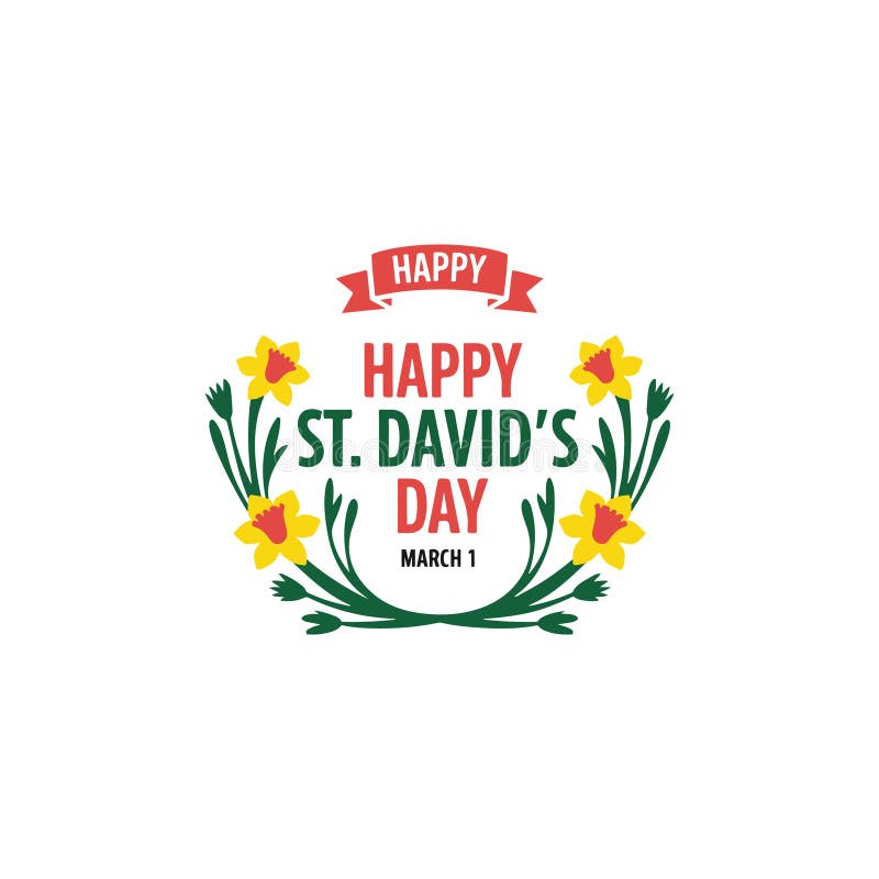 St. David S Day Vector Design Stock Vector - Illustration of festive ...
