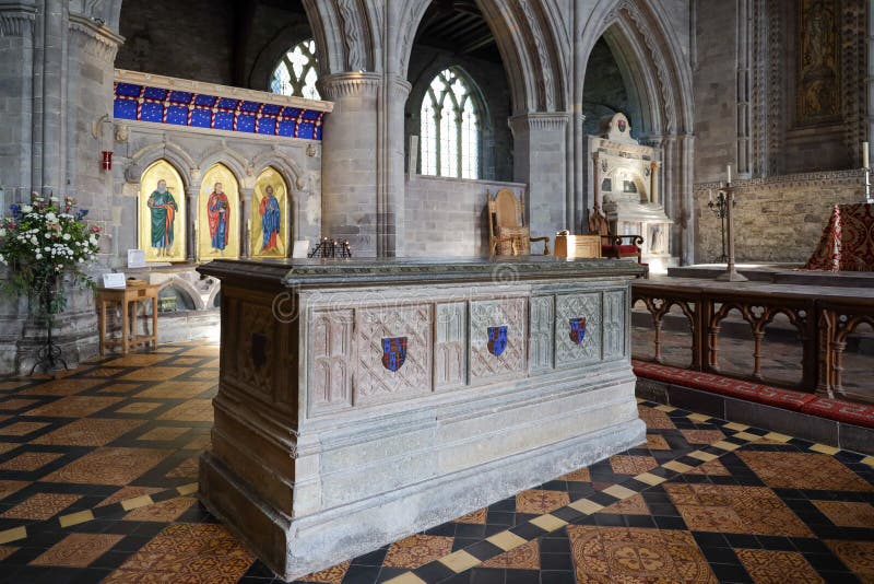 Interior View of the Cathedral at St David`s in Pembrokeshire on ...