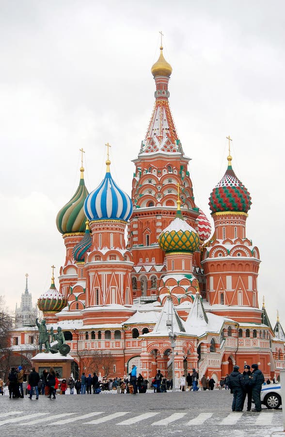 Kathedraal Van Sint-Basilius, Rode Plein, Moskou, Rusland Redactionele ...