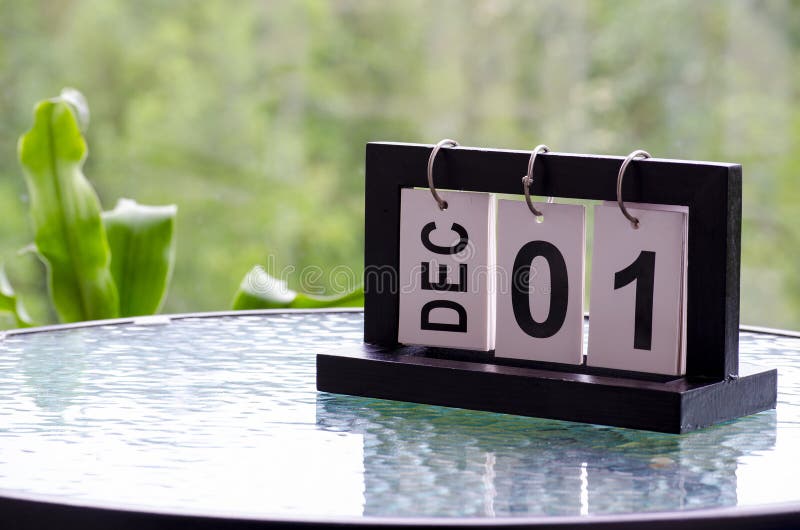 1st December Table Calendar with Customizable Space for Text or Ideas ...