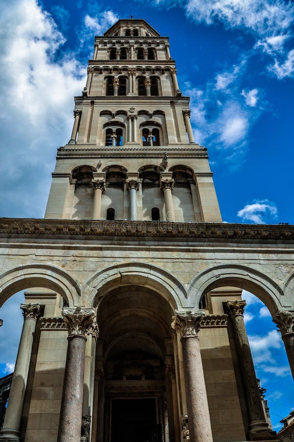 St Domnius Cathedral Bell Tower Editorial Photography - Image of arches ...