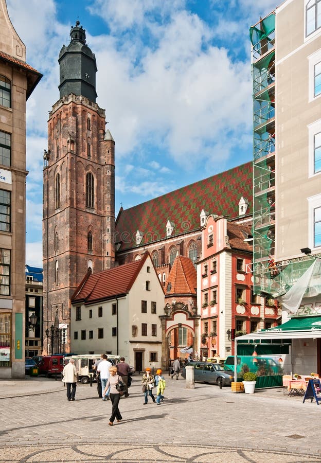Church in Wroclaw stock photo. Image of europe, morning - 58478990