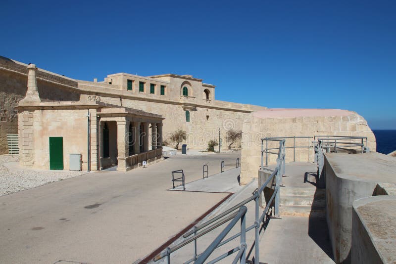 St Elmo Fort in Valletta (malta) Stock Image - Image of wall, heritage ...