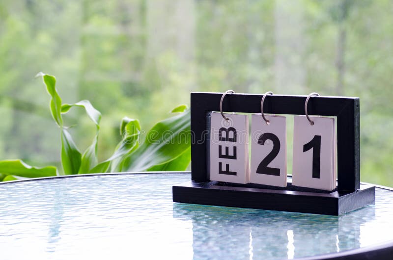 21st February Table Calendar with Customizable Space for Text or Ideas ...