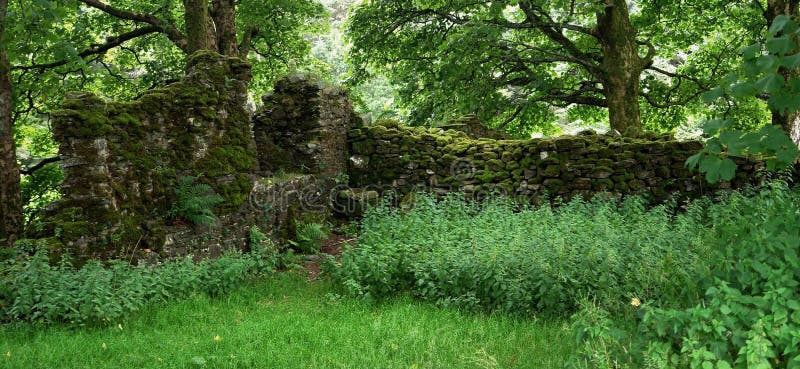 St. Fillans Priory ruins stock image. Image of natural - 36342145