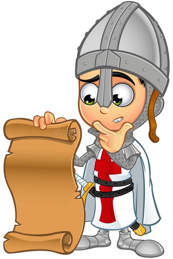 St George Boy Knight Character Ilustración del Vector - Ilustración de ...
