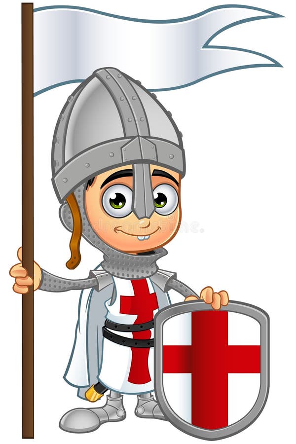 St George Boy Knight Character Ilustración del Vector - Ilustración de ...