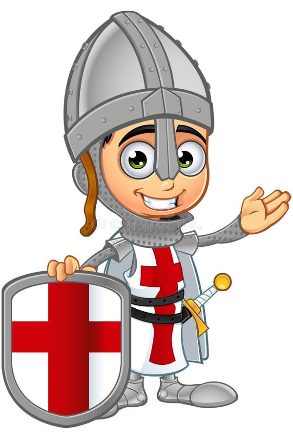 St. George Boy Knight Character Stock Vector - Illustration of dragon ...