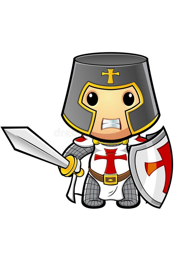 St George Cartoon Knight ilustración del vector. Ilustración de ...